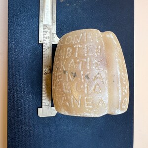 Ancient Rare Old Alabaster Stone With Greco Alphabet Writing - Etsy
