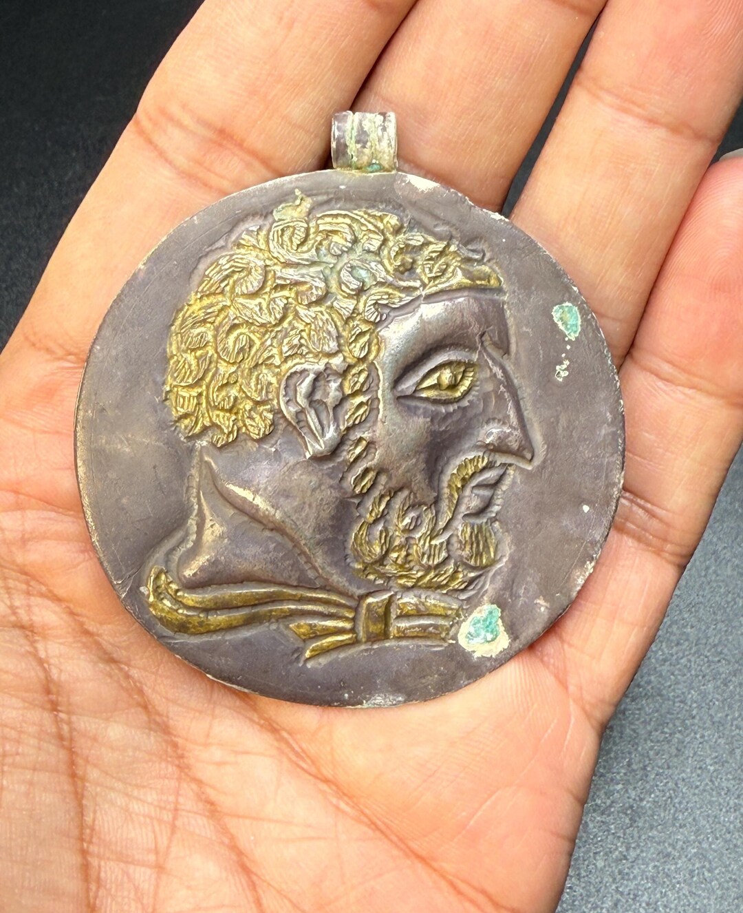 Ancient Greco-roman Gold Gilded Silver Pendant - Etsy