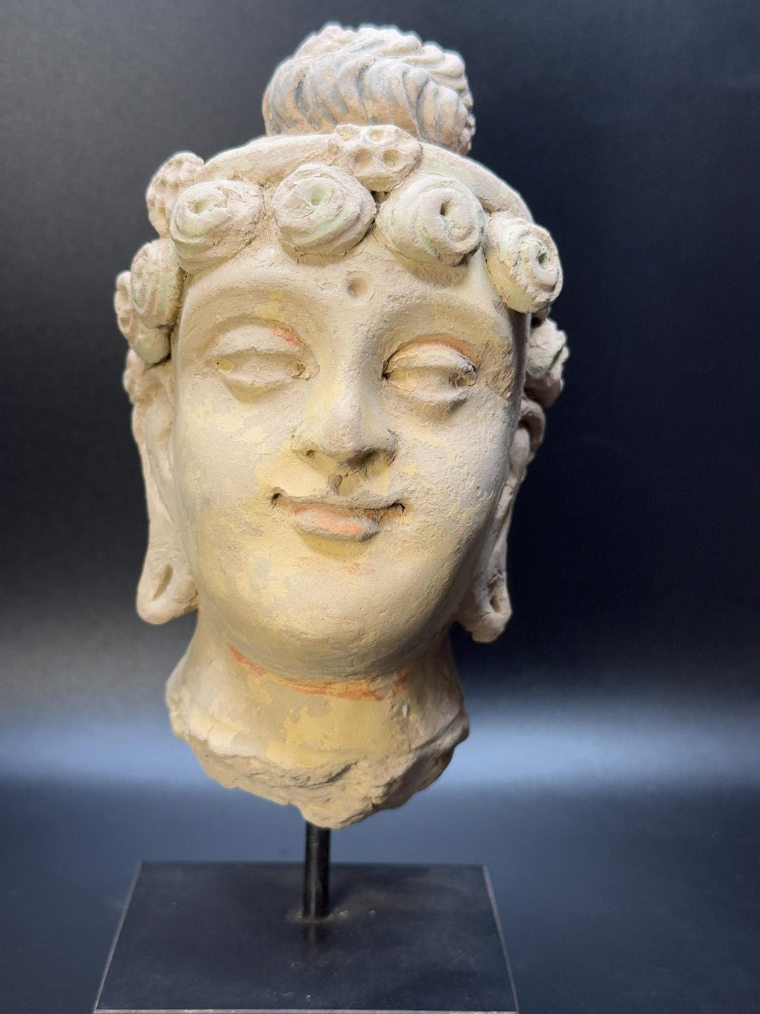 Ancient Terracotta Greco-buddhist Art A Stucco Head of Gandhara - Etsy