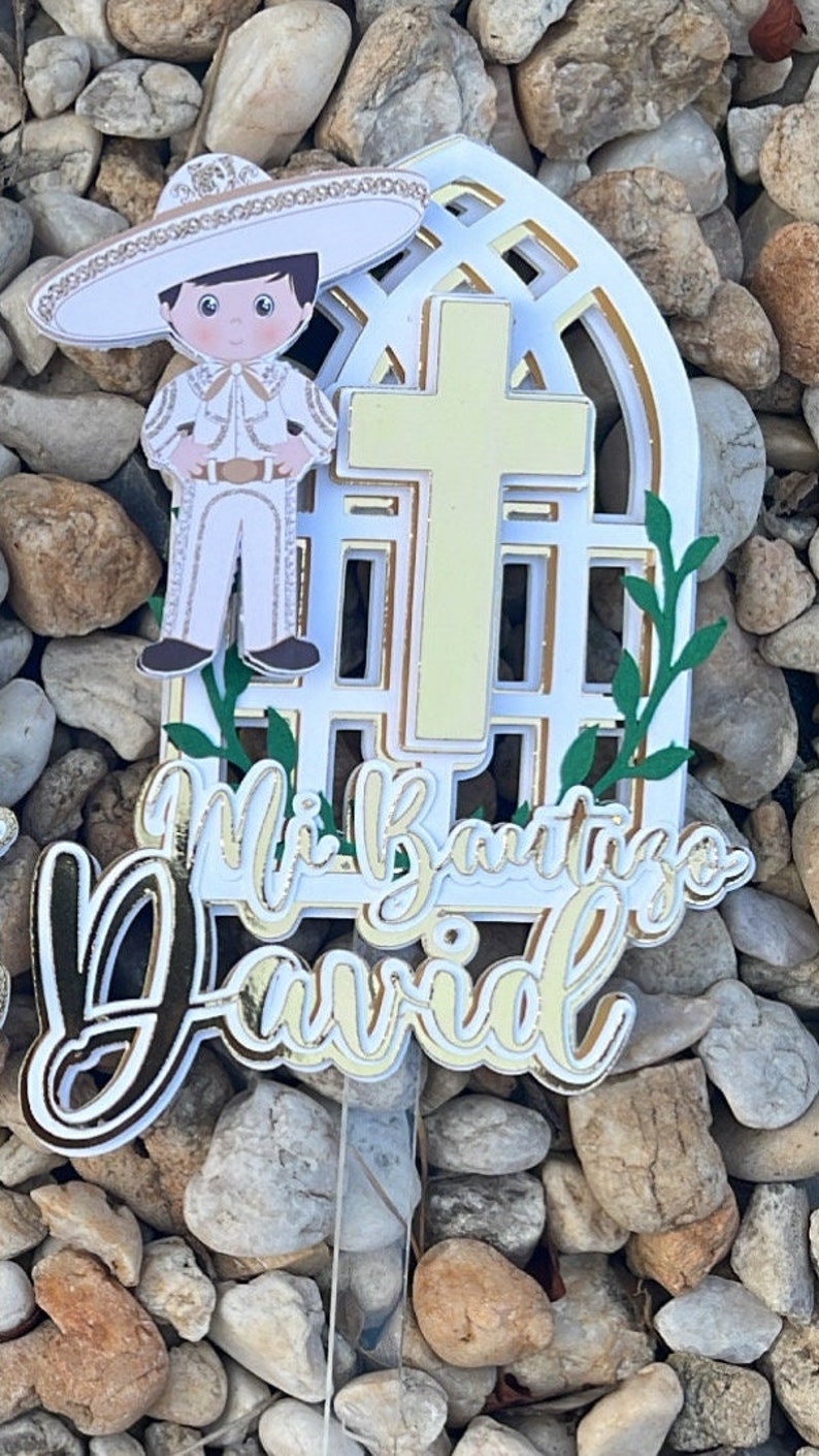 Baptism Charro Cake Topper Mi Bautizo 3D Cake Decor - Etsy