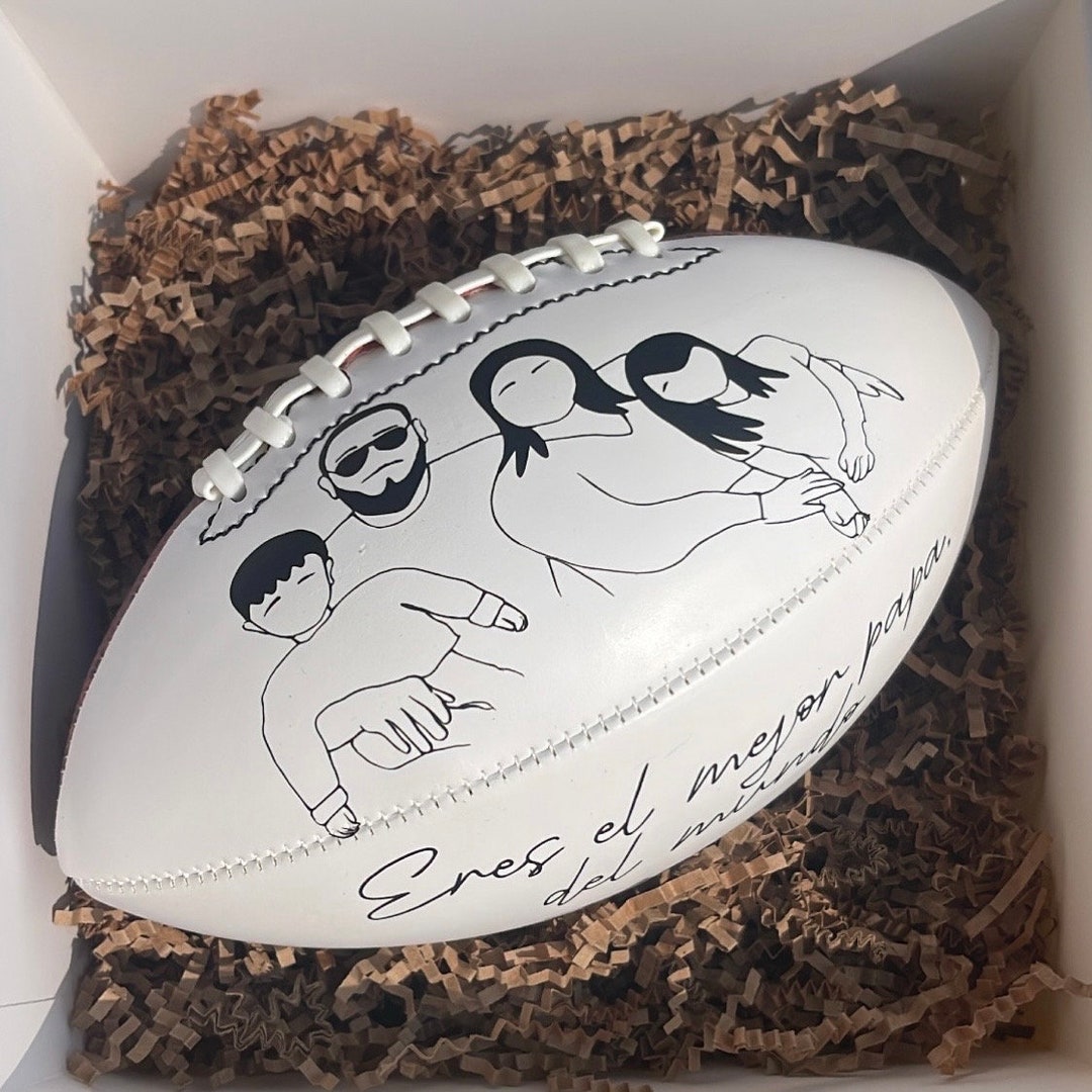 Personalized Line Drawing Football Custom Father Son Groom Groomsmen ...