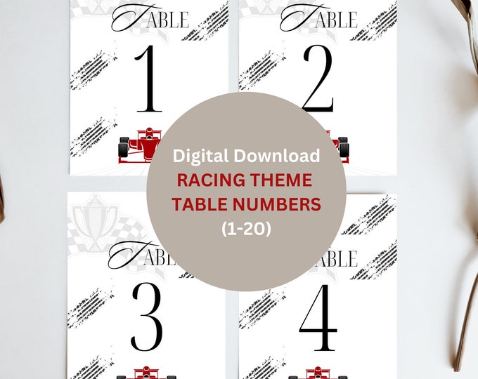 Custom 2026 F1 / Formula 1 / Racing Wedding Table Names / Table Numbers ...