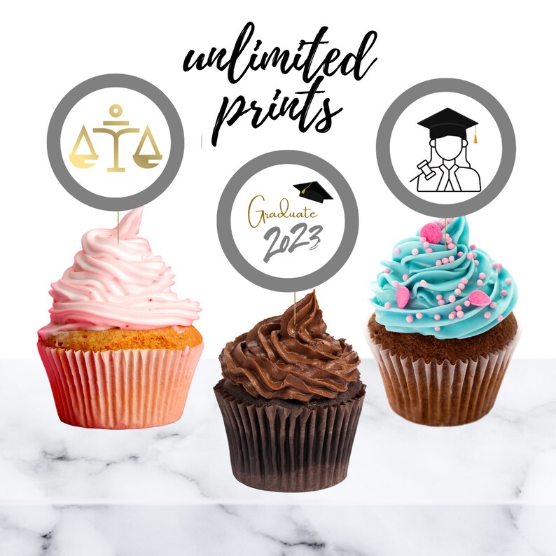 Lawyer Cupcake Toppers Law School Graduates Cupcake Legal Theme Toppers ...