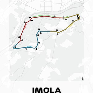 FORMULA 1 IMOLA POSTER F1 Poster F1 Track Poster Imola Track Poster ...