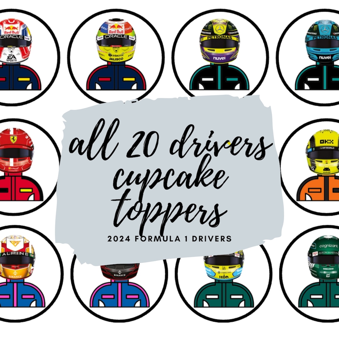 Formula 1 Birthday Party Cupcake Topper F1 Party Decor F1 Birthday ...