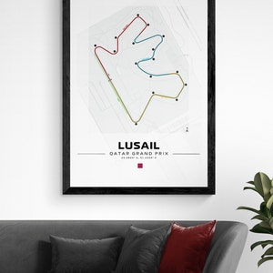 FORMULA 1 LUSAIL POSTER F1 Poster F1 Track Poster Lusail Track Poster ...