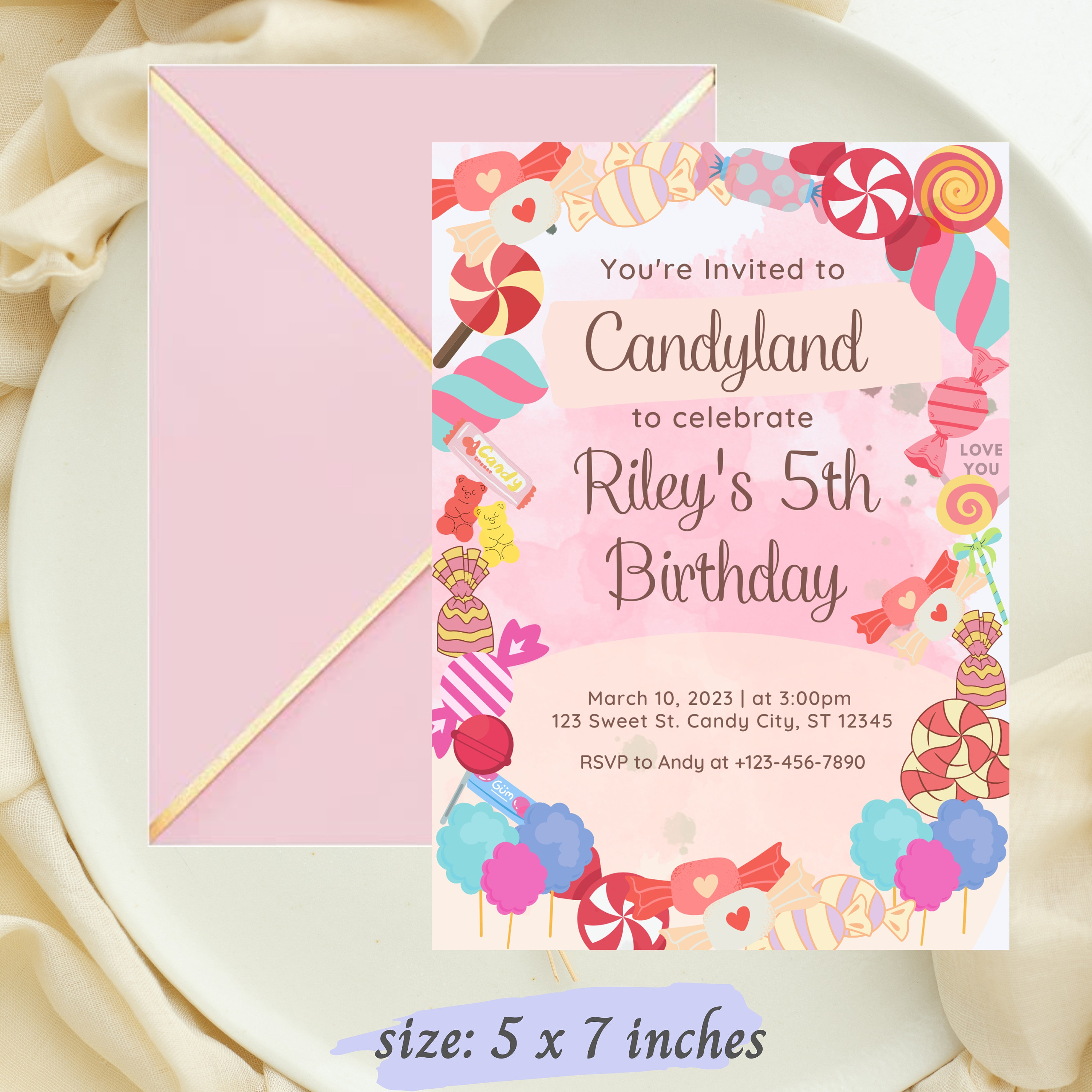 Invitation Candyland Birthday Party Candyland Decor Party Invititation ...