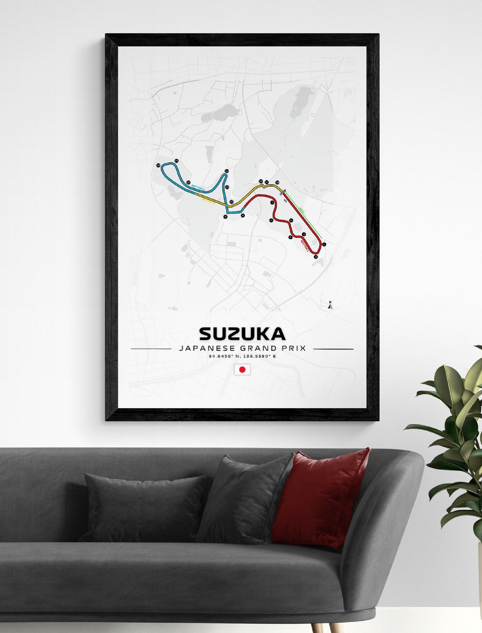FORMULA 1 SUZUKA POSTER F1 Poster F1 Track Poster Suzuka Track Suzuka ...