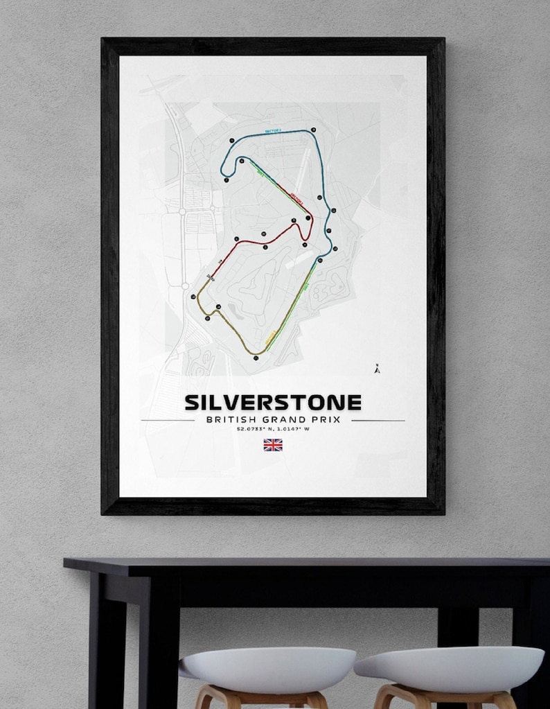 FORMULA 1 SILVERSTONE POSTER F1 Poster F1 Track Poster - Etsy