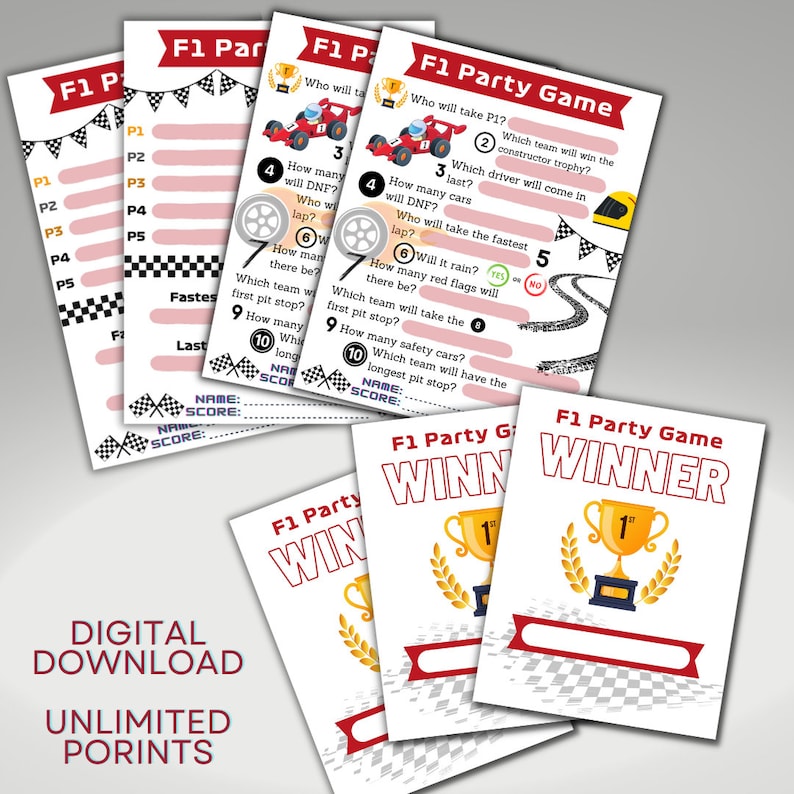 FORMULA 1 PARTY BUNDLE F1 Party Decor Formula 1 Decor F1 Decor Formula ...