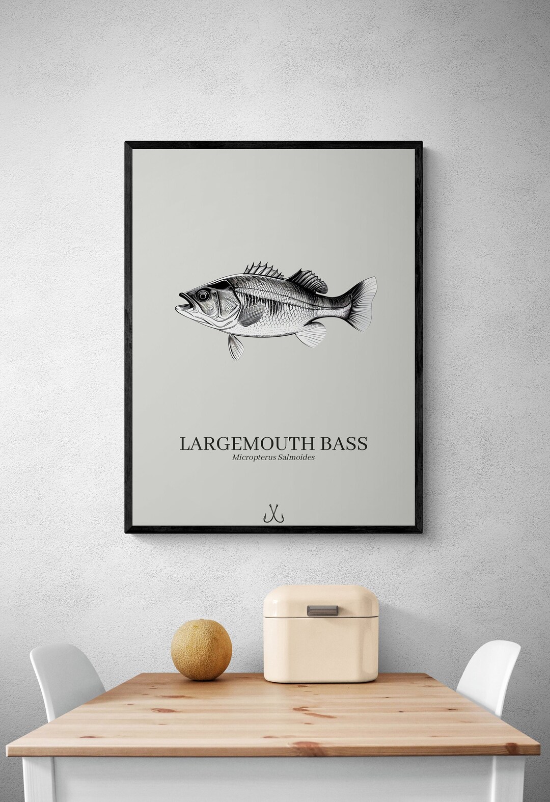FISH POSTER BUNDLE Largemouth Bass Fishing Gift Fish Gift Printable ...