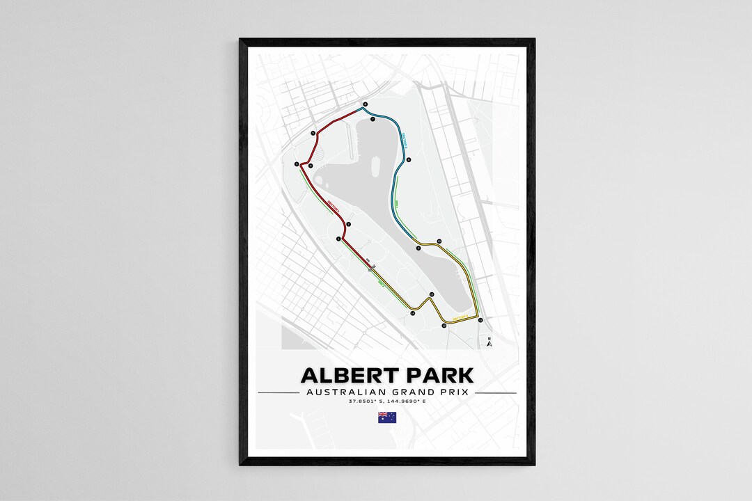 FORMULA 1 ALBERT PARK Poster F1 Poster F1 Track Poster Albert Park ...