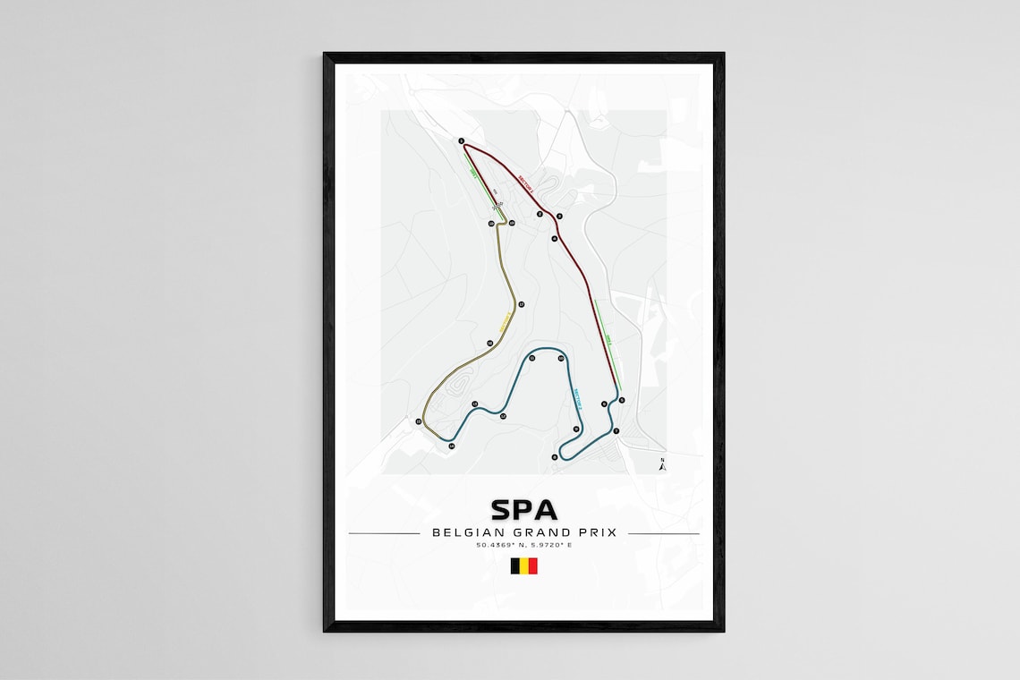 FORMULA 1 SPA FRANCORCHAMPS Poster F1 Poster F1 Track Poster - Etsy Canada