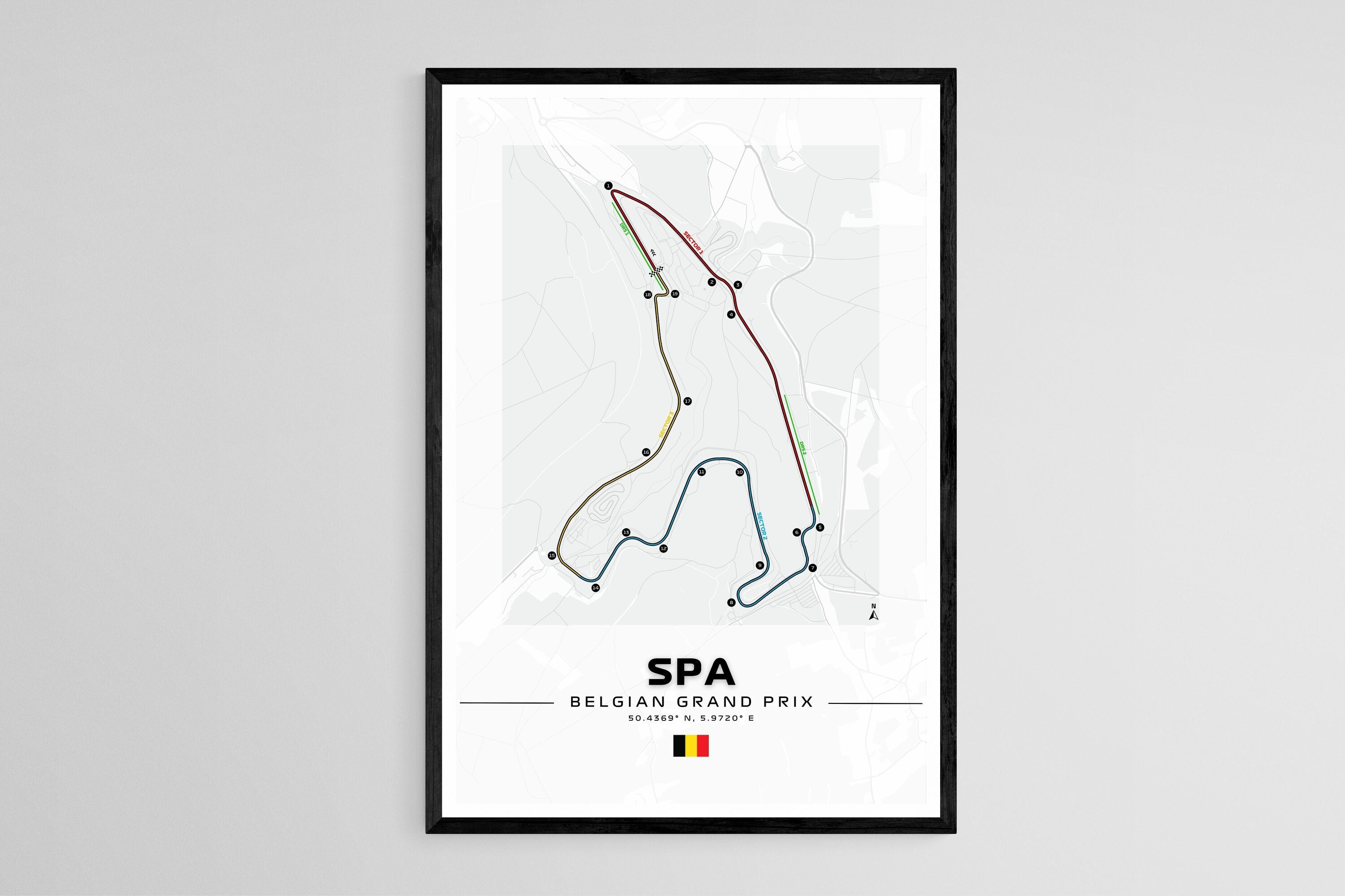 FORMULA 1 SPA FRANCORCHAMPS Poster F1 Poster F1 Track Poster - Etsy Canada