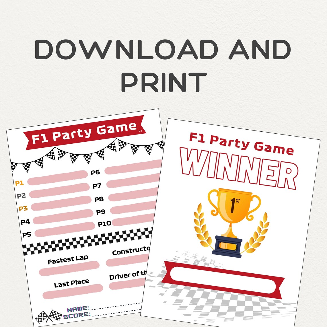 F1 PARTY GAME Formula 1 Party Game Formula 1 Decoration F1 Decoration ...