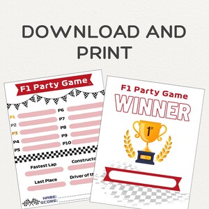 F1 PARTY GAME Formula 1 Party Game Formula 1 Decoration F1 Decoration ...