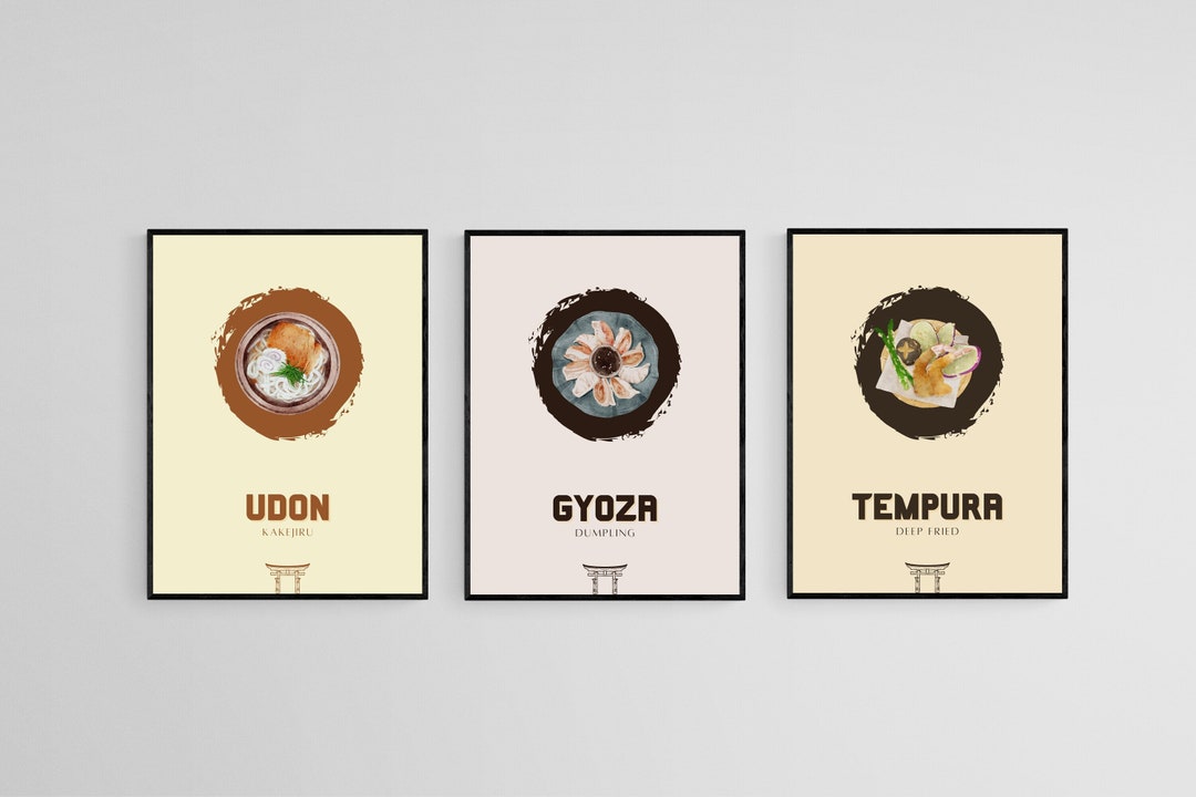 JAPANESE FOOD Bundle Light Japanese Print Japanese Wall Art Japanese ...