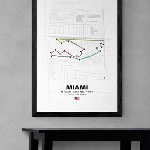 FORMULA 1 MIAMI POSTER F1 Poster F1 Track Poster Miami Track Poster ...
