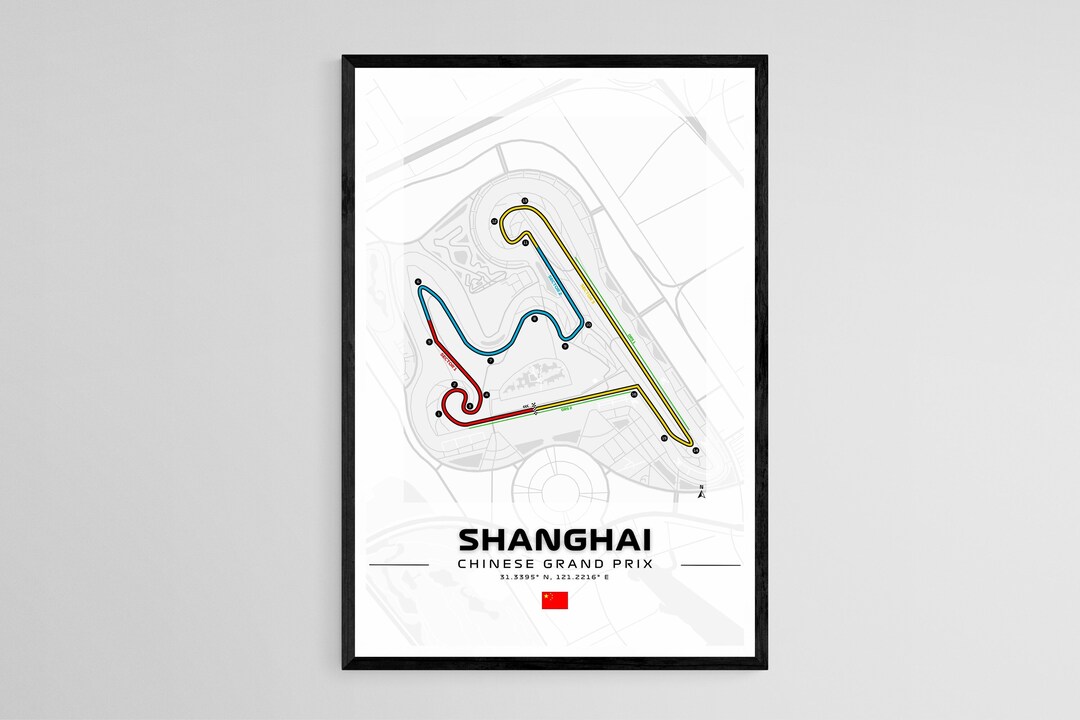 FORMULA 1 SHANGHAI POSTER F1 Poster F1 Track Poster Shanghai Print ...