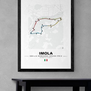 FORMULA 1 IMOLA POSTER F1 Poster F1 Track Poster Imola Track Poster ...