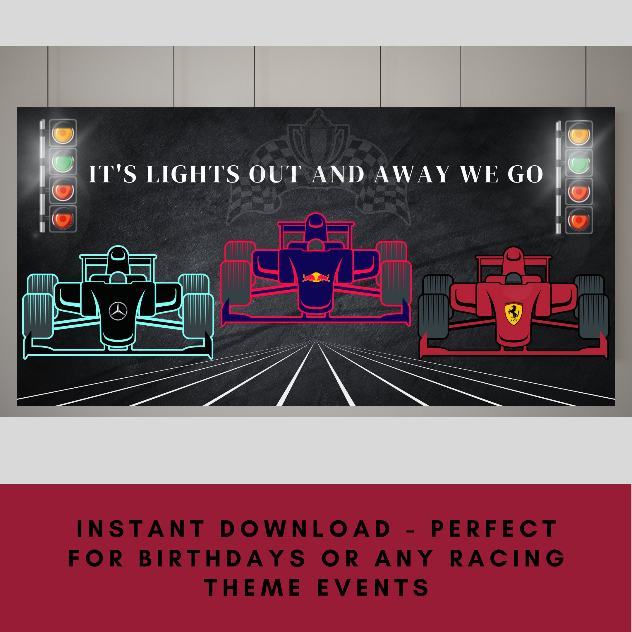 Formula 1 Birthday Banner Racing Theme Banner F1 Party - Etsy