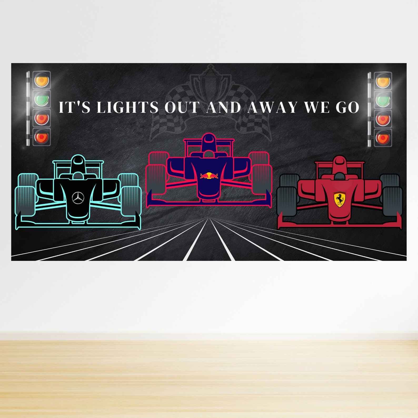 Formula 1 Birthday Banner: Racing Theme Party Decorations (digital ...