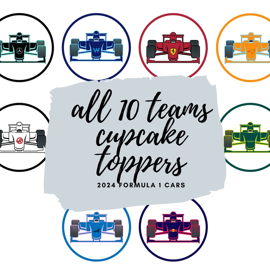 Formula 1 Birthday Party Cupcake Topper F1 Party Decor F1 Birthday ...