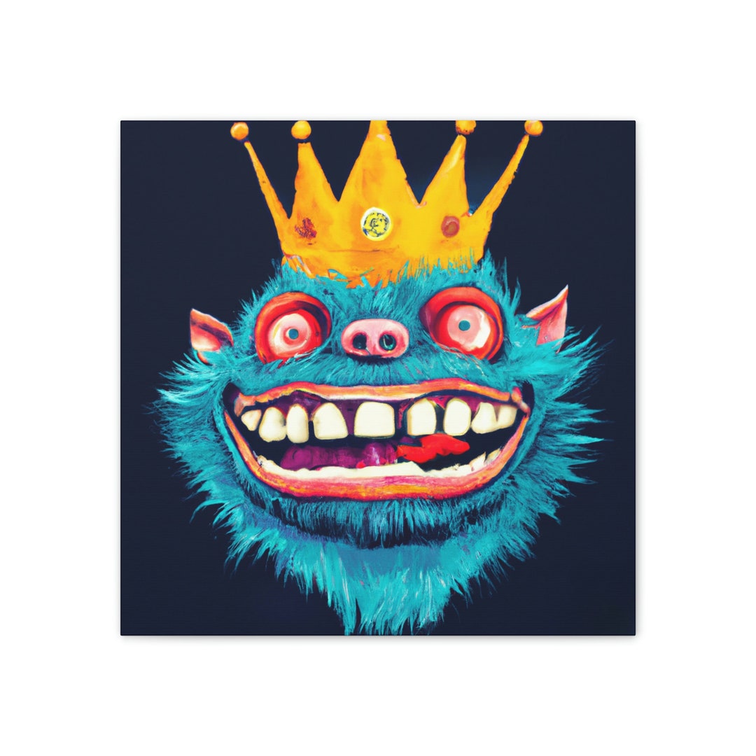 Troll Five Monster Crown Wall Art, Illustration Art Gothic Wall Decor ...