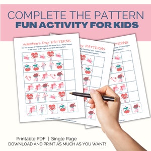 Valentine's Day Printable , Pattern Printable , Printables for Kids ...