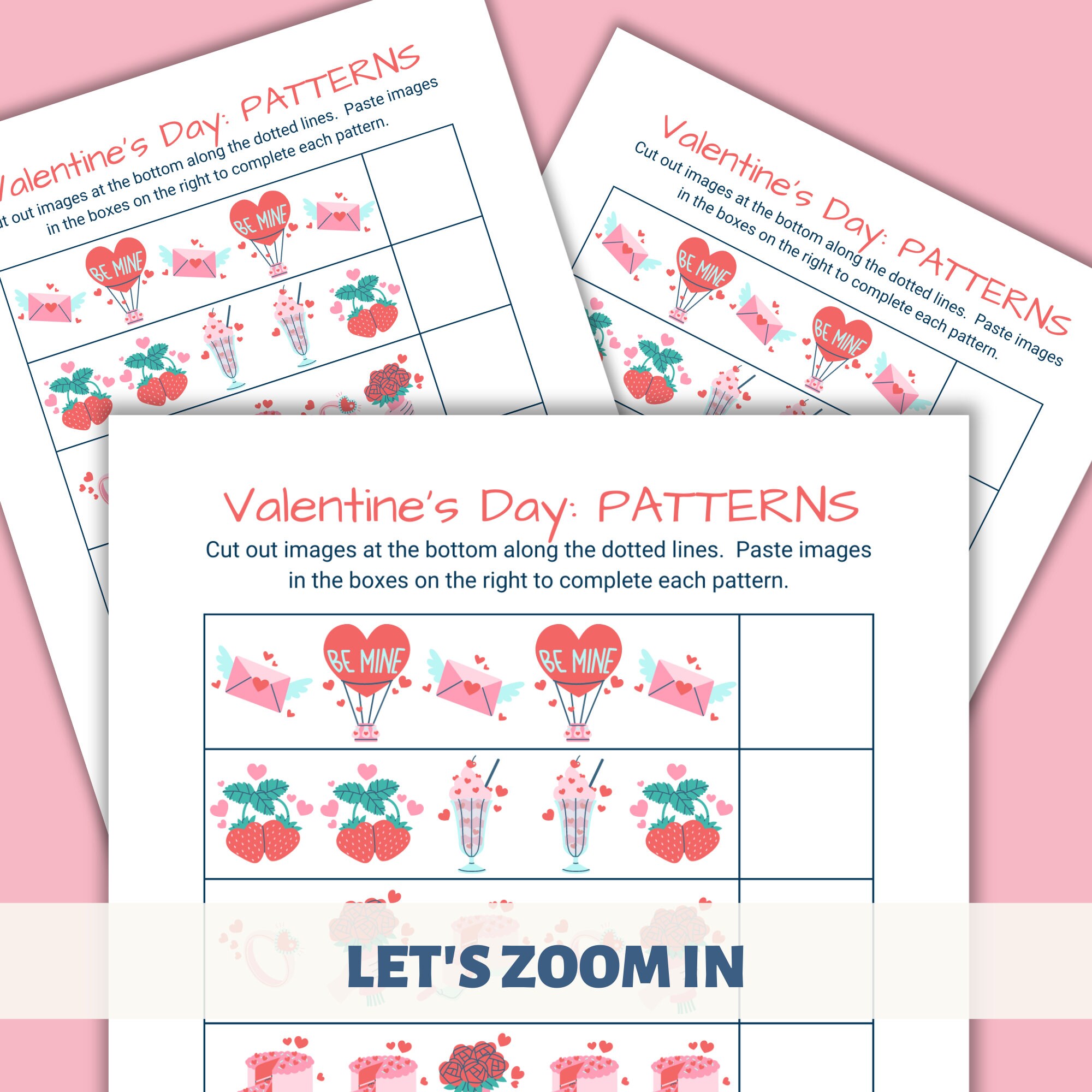 Imprimibles de San Valentín, Imprimibles de patrones, Imprimibles para ...