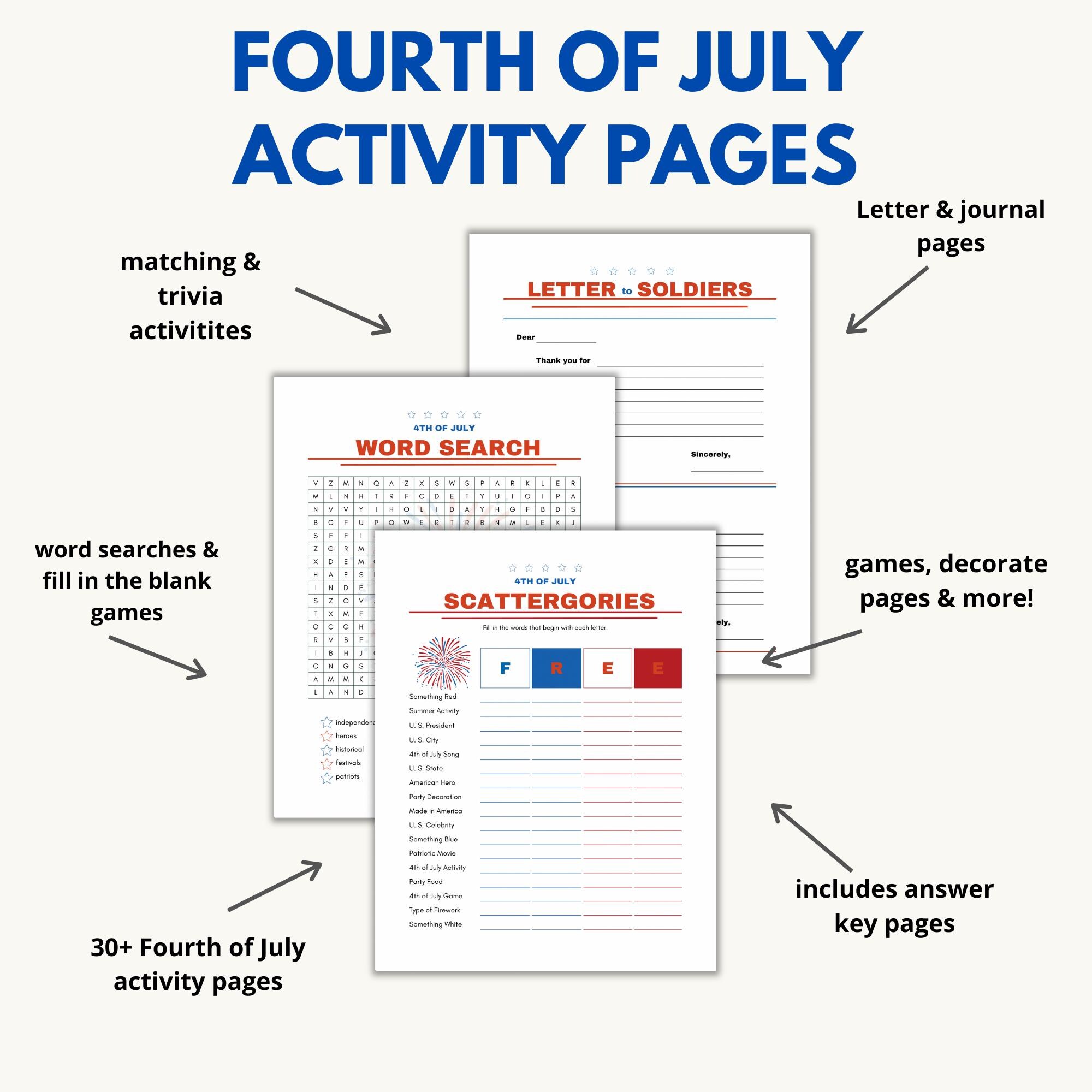 Fourth of July Activity Pages!!! / Fourth of July / Patriotic ...