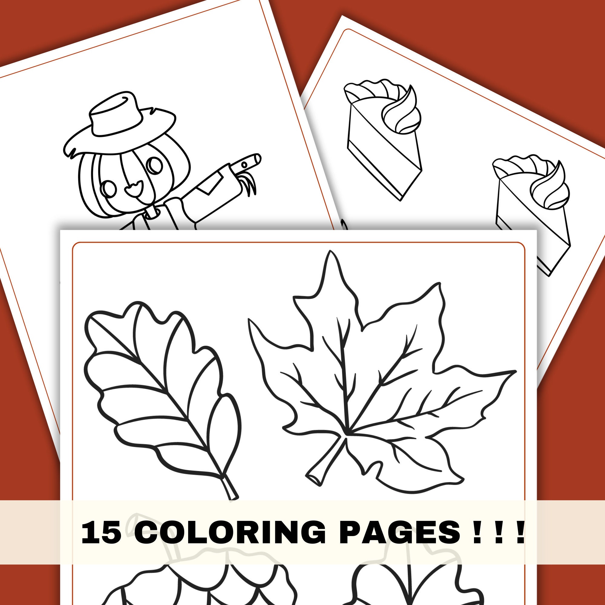 Fall & Thanksgiving Coloring Pages for Kids; Fall Coloring Fun ...