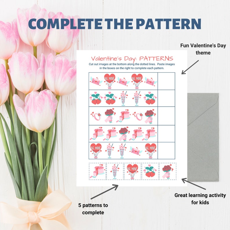 Valentine's Day Printable , Pattern Printable , Printables for Kids ...