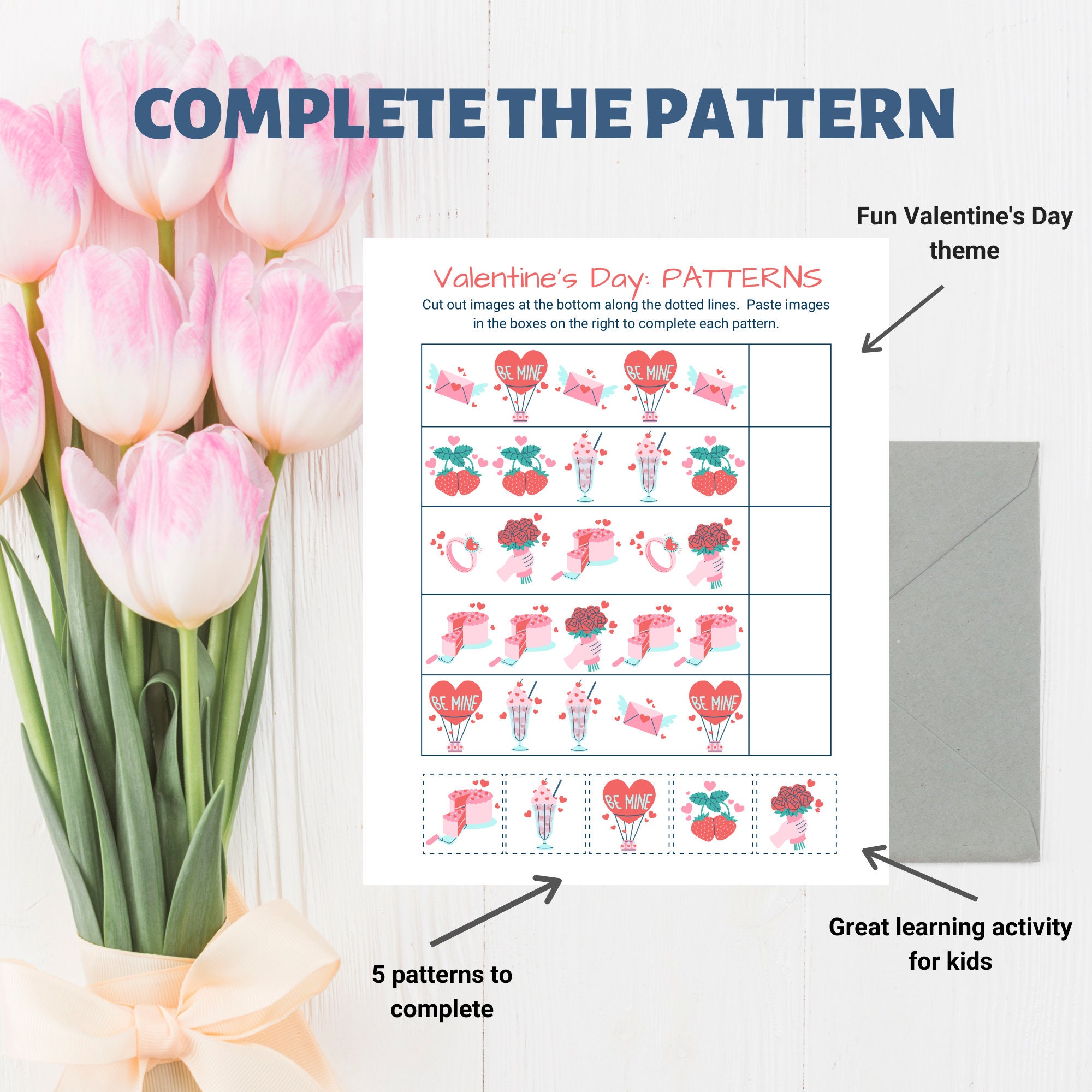 Valentine's Day Printable , Pattern Printable , Printables for Kids ...