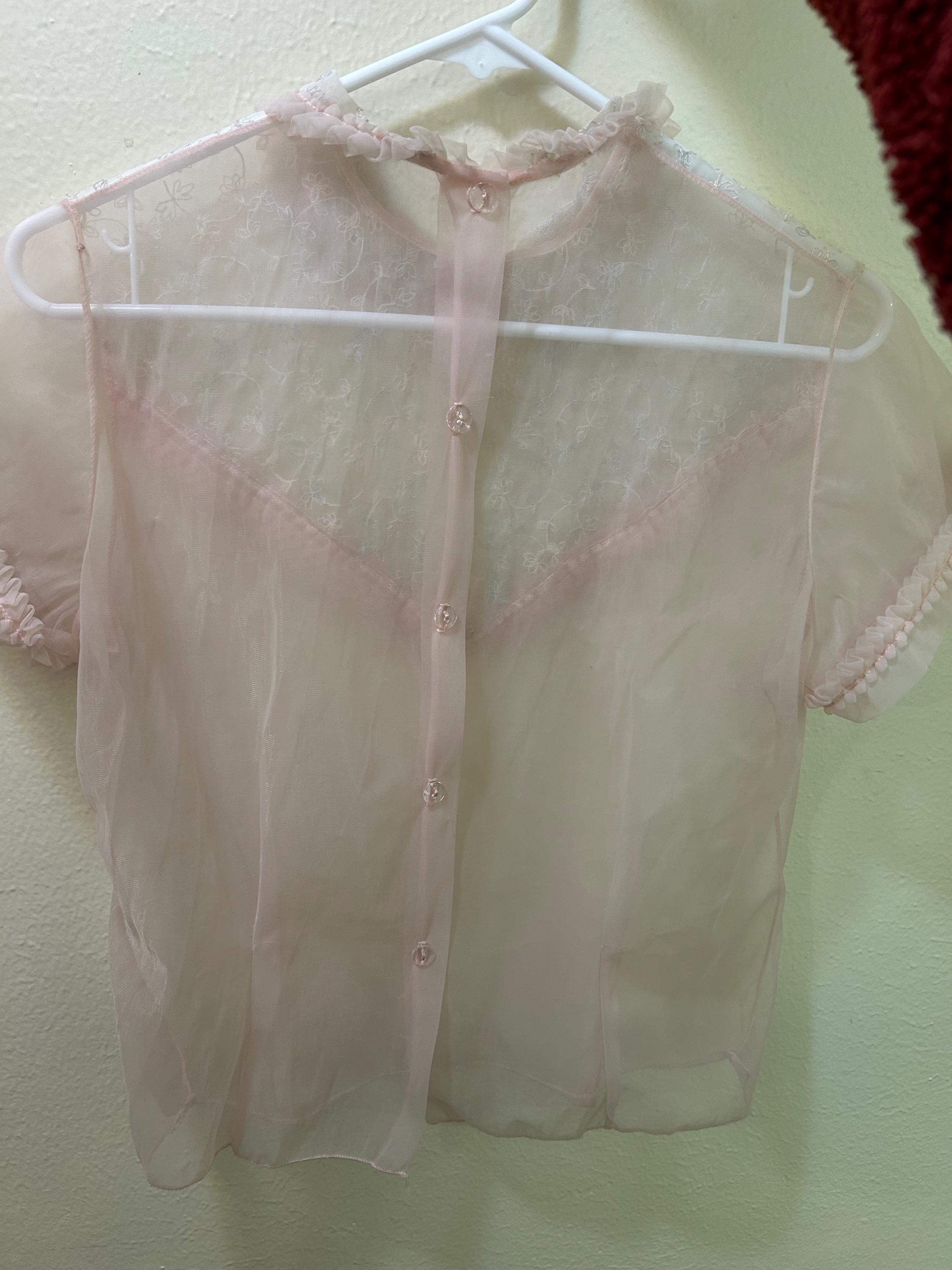 Sheer Vintage Button-up! - Etsy
