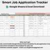 Job Tracker Google Sheets and Excel Space for 3 Interviews Section for ...