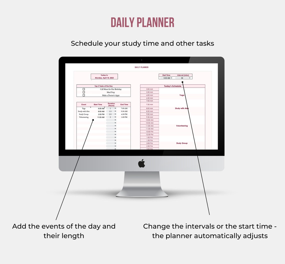Assignment Tracker | Student Planner | Google Sheets Spreadsheet ...