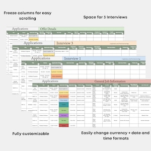 Excel Job Application Tracker Bundle With Decision Matrix & Salary ...