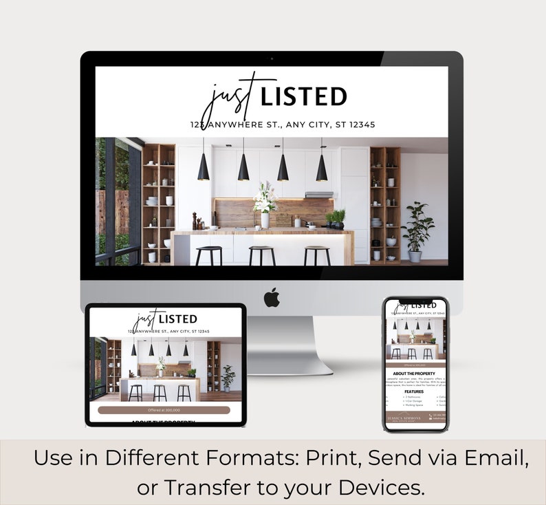 Real Estate Home Feature Sheet Template | Modern Canva Design (video ...