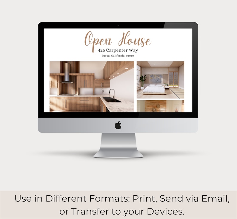 Modern Open House Template | Canva Editable Template | Real Estate ...