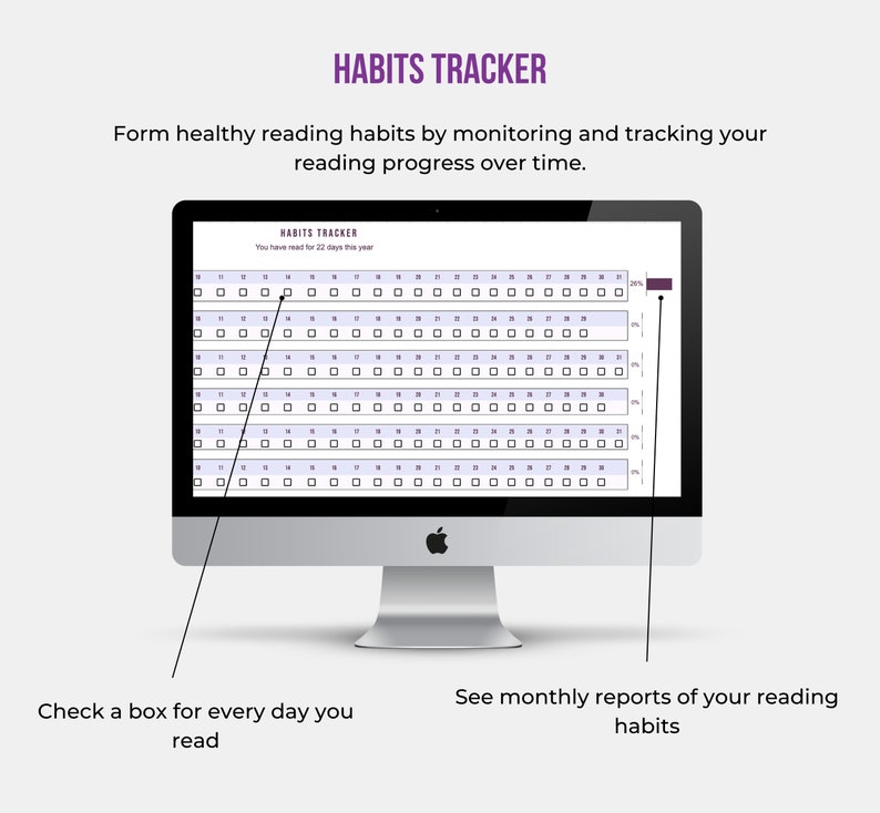 Reading and Books Tracker Google Sheets Organize Your Reading Habits ...