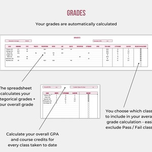 Assignment Tracker | Student Planner | Google Sheets Spreadsheet ...