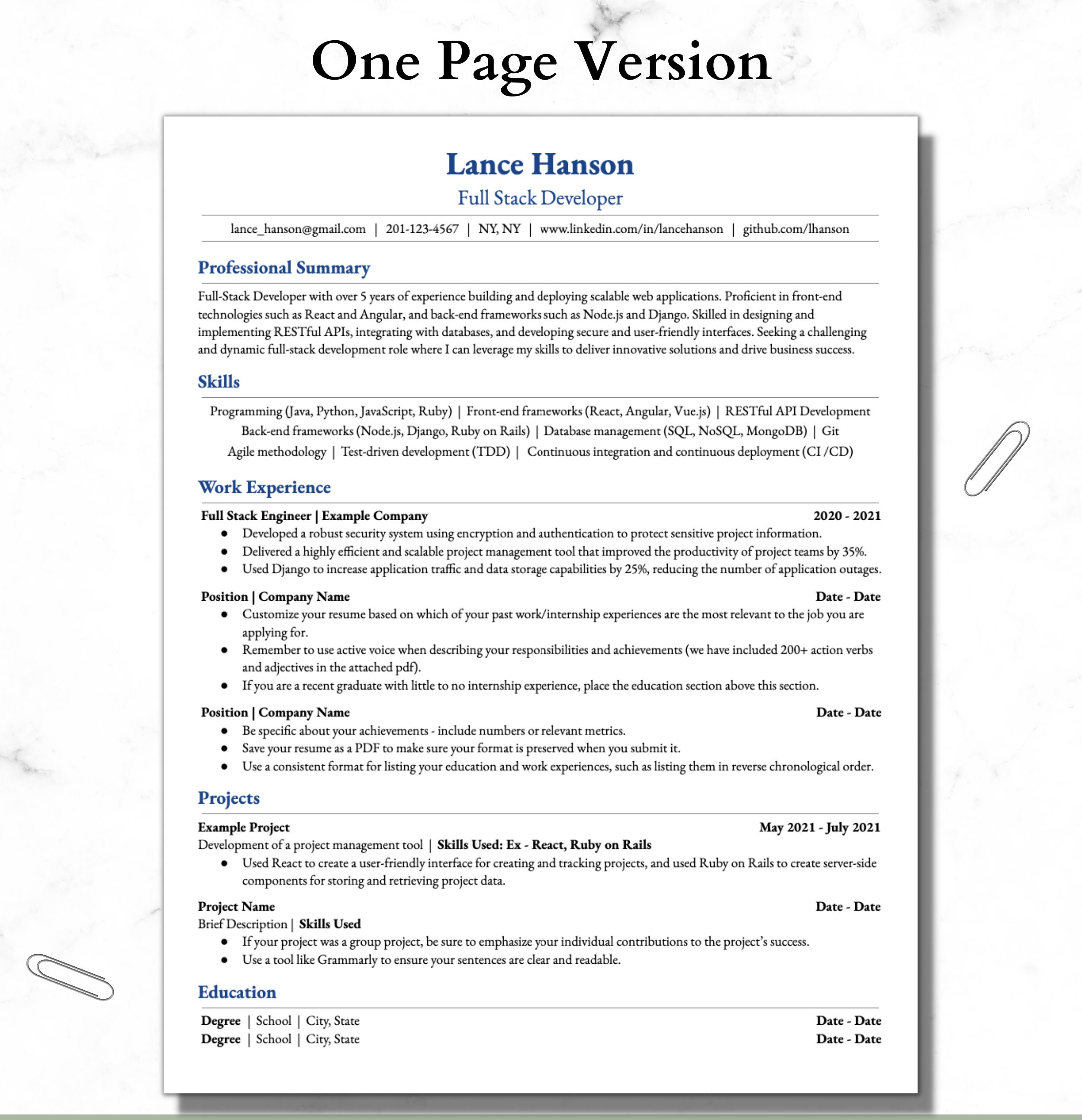 Modern IT & Tech ATS Template | Cover Letter and References Template ...