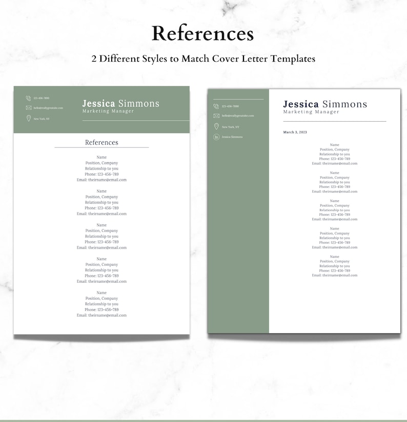 Modern Canva Resume Template One & Two Page Resume Cover Letter ...