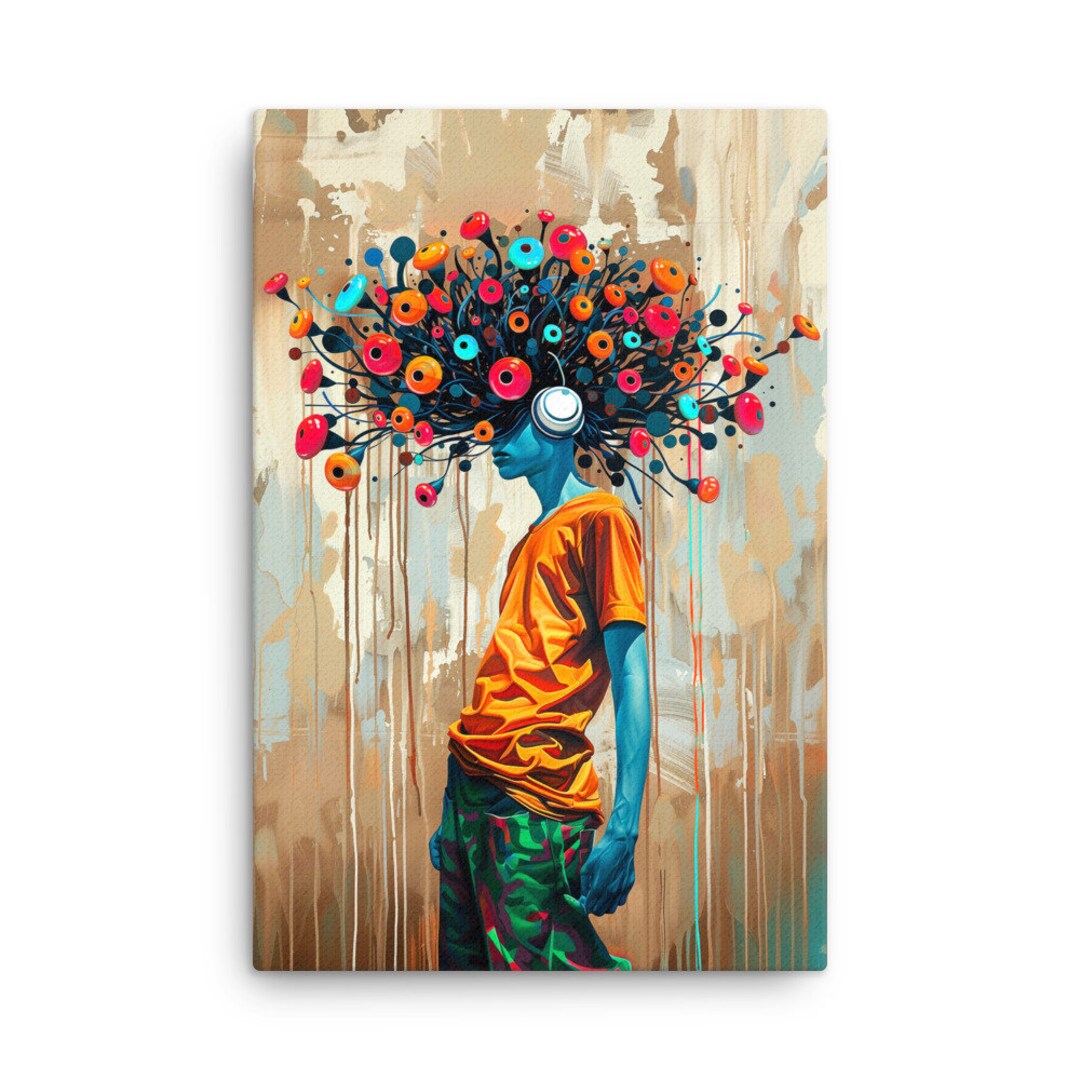 Cognitive Cascade IV Digital Art Print on Canvas - Etsy