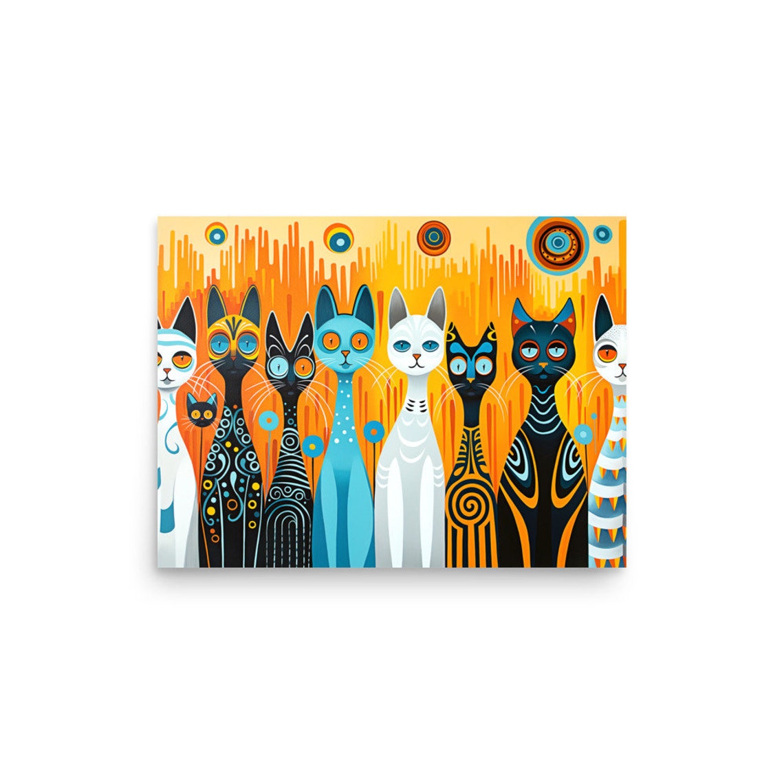 Cats Chilling in Full Color 4 Colorful Poster Perfect Wall Decoration ...