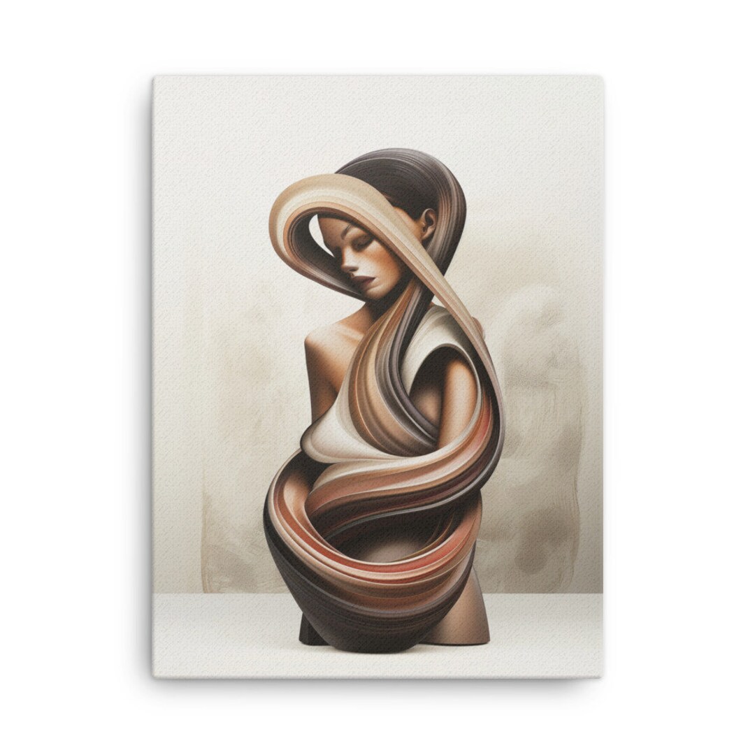 Canvas, Contours of Time Interior Design Digital Art Print ...