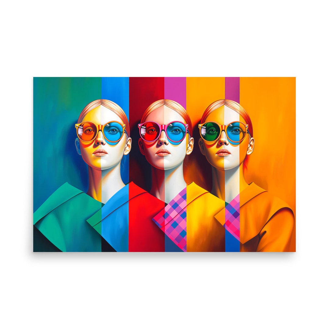 Poster, Prism of Personas, Vibrant, Pop Art, Fine Art, Digital Art ...