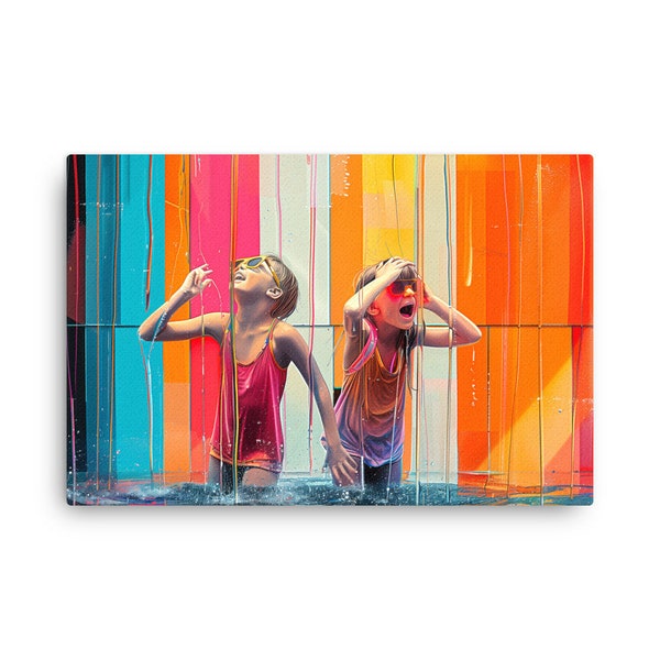 Children Playing Art - Etsy