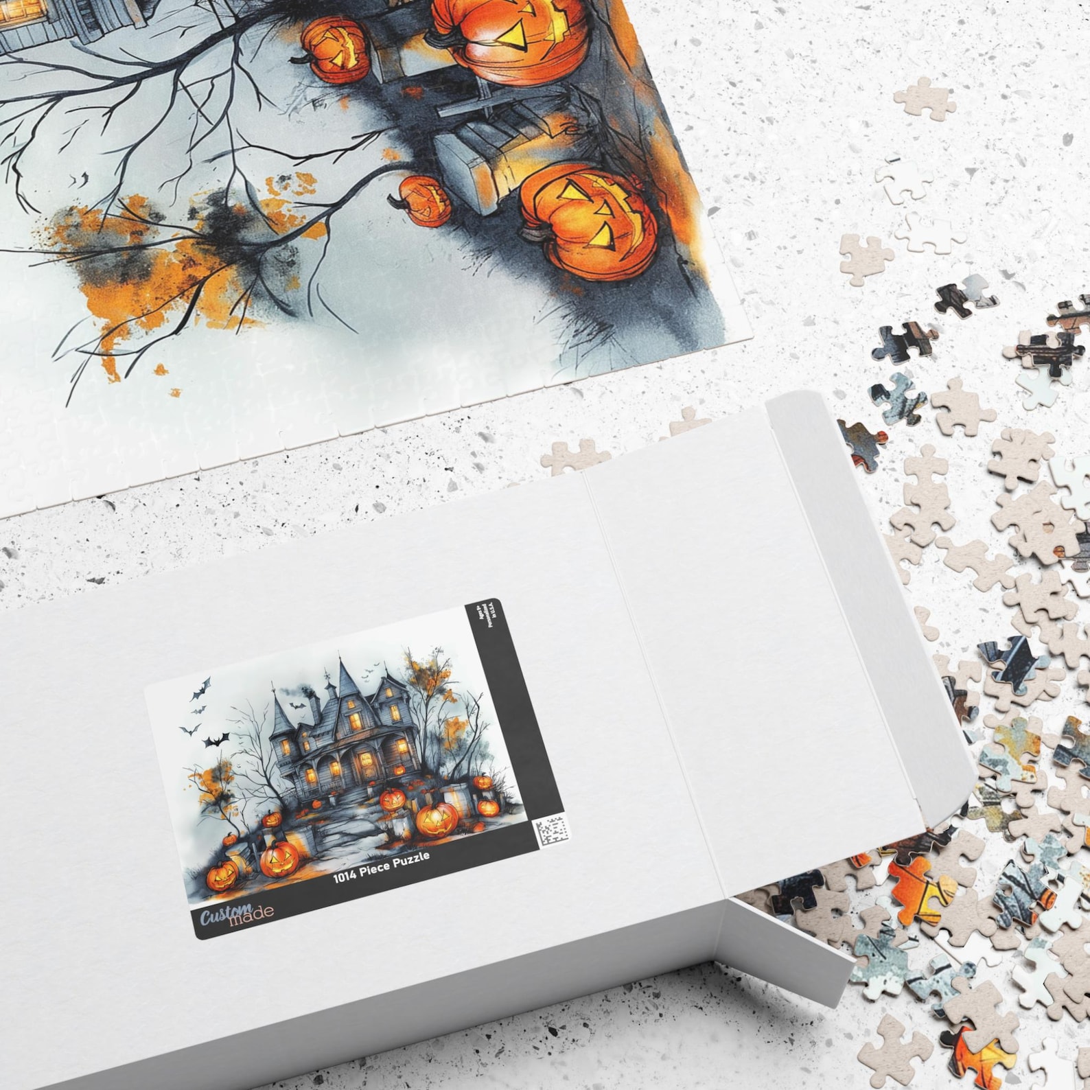 Puzzle 1000 Piece Haunted Halloween House Puzzle 1000 Pieces of Spooky ...